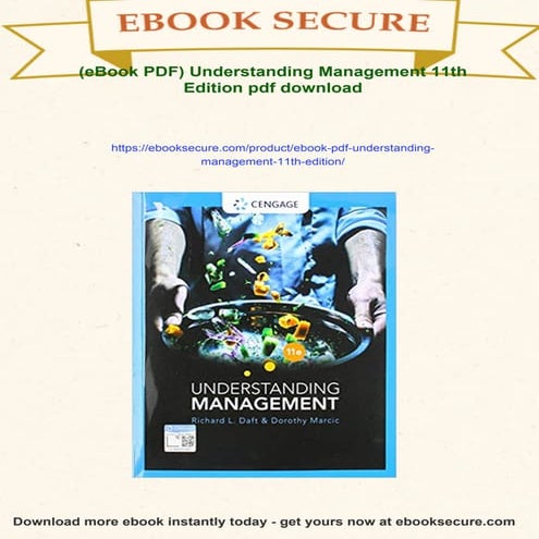 (eBook PDF) Understanding Management 11th Edition | PDF