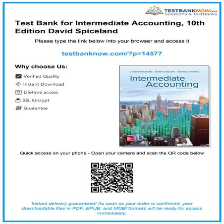 Comprehensive Test Bank for Intermediate Accounting, 10th Edition by ...