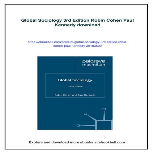 Global Sociology 3rd Edition Robin Cohen Paul Kennedy | PDF