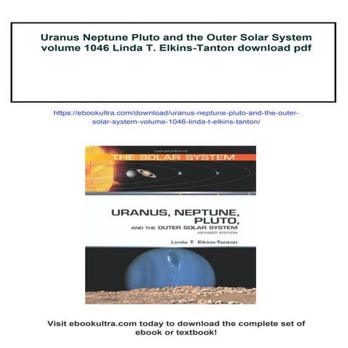 Uranus Neptune Pluto and the Outer Solar System volume 1046 Linda T. Elkins-Tanton | PDF