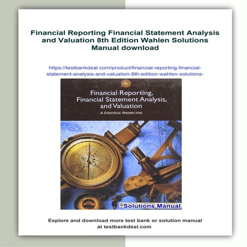 Financial Reporting Financial Statement Analysis and Valuation 8th ...