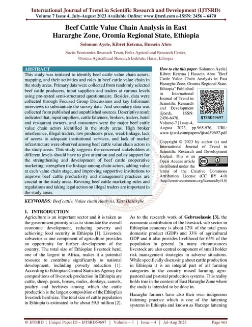 Analysis of Value Chain of Cow Milk: The Case of Itang Special Woreda ...