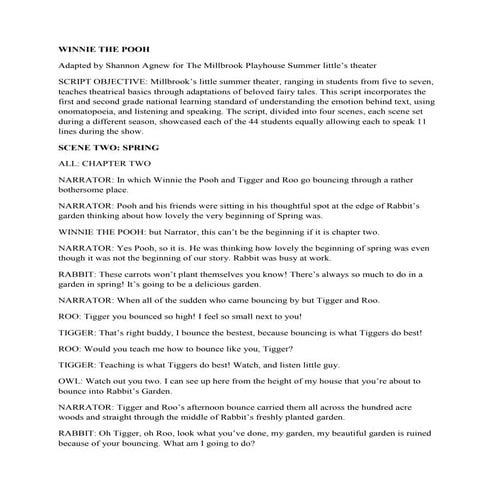 SHANNON AGNEW children's theater writing portfolio | PDF