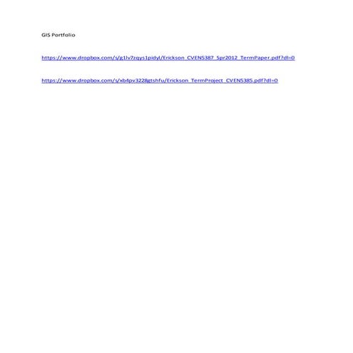 Erickson GIS Portfolio | DOCX