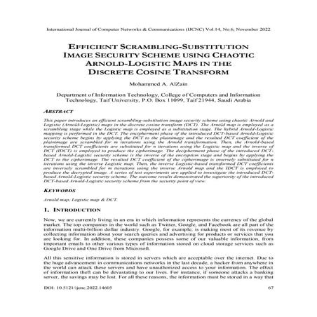 Efficient Scrambling Substitution Image Security Scheme Using Chaotic Arnold Logistic Maps In 