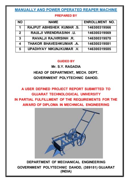 Reaper types components and work principles | PPTX | Gardening | Home ...