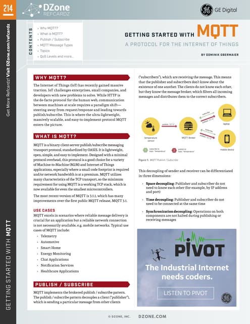 MQTT IOT Protocol Introduction | PPTX