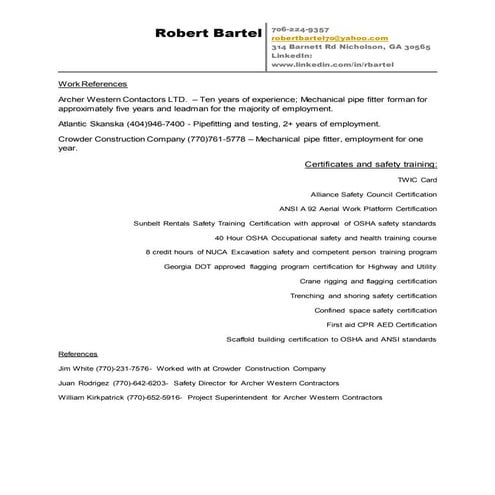 Work References | PDF