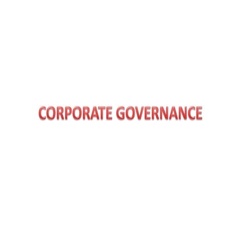 The cadbury committee report on corporate governance | PPTX