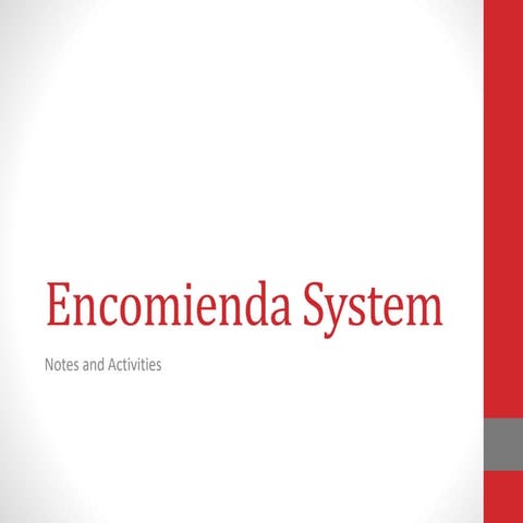 Encomienda System Slide Show for History | PPT