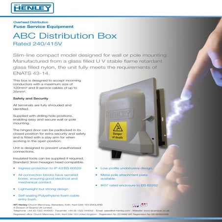 WT Henley ABC Distribution Boxes | PDF