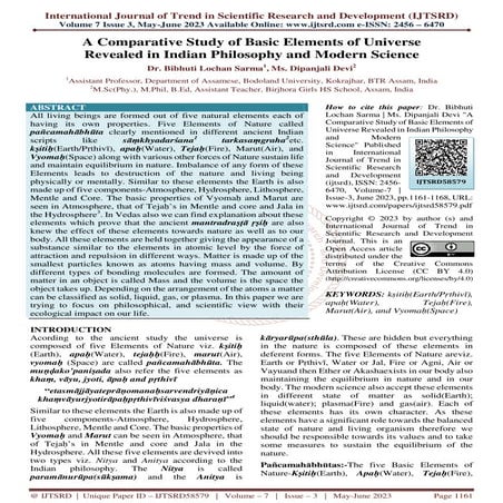 A Comparative Study of Basic Elements of Universe Revealed in Indian ...