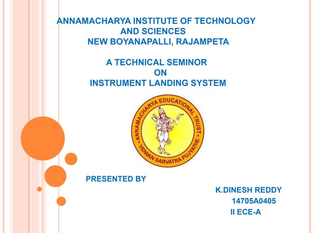 Instrument landing system (ils) | PPTX