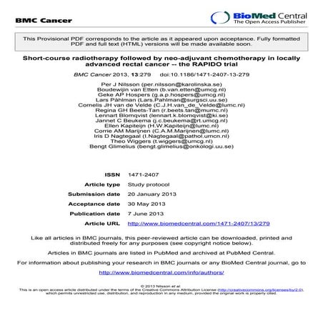 Short-course radiotherapy followed by neo-adjuvant chemotherapy in ...