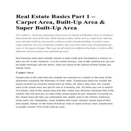 REAL ESTATE BASICS | DOCX