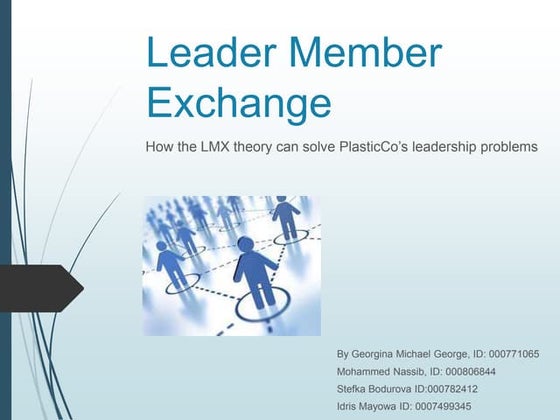 Leader Member Exchange Theory | PPT | Business | Business and Finance