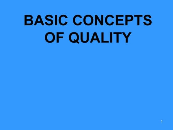 Introduction to Quality | PDF