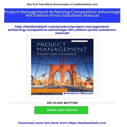 Project Management Achieving Competitive Advantage 4th Edition Pinto ...