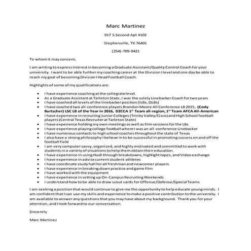 Marc Football Resume | PDF