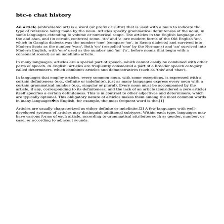 btc-e chat history | PDF