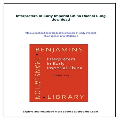Interpreters In Early Imperial China Rachel Lung | PDF