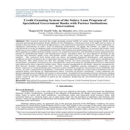 Credit Granting System of the Salary Loan Program of Specialized ...