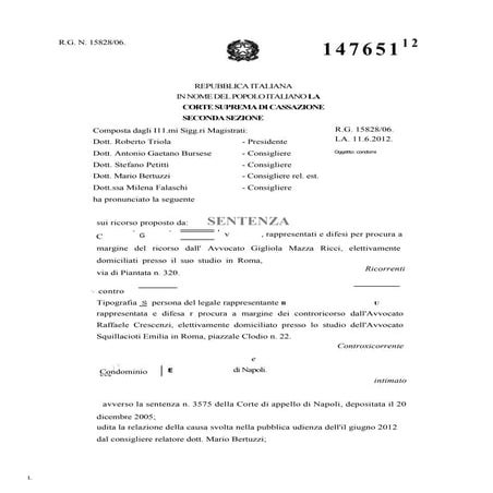 14765 condomino e litisconsorzio necessario | PDF