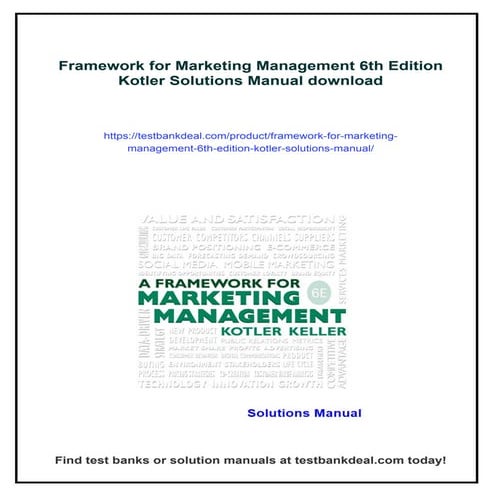 Framework for Marketing Management 6th Edition Kotler Solutions Manual ...