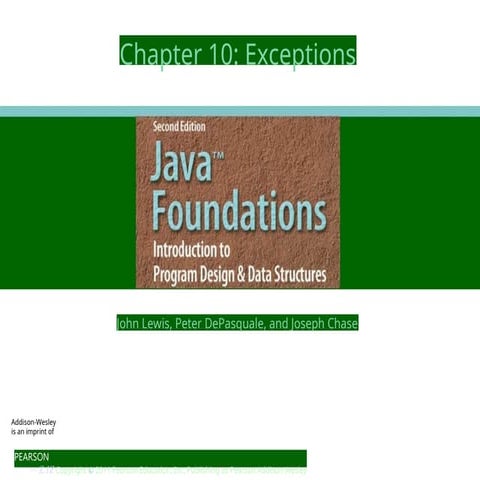 An exception is an event that disrupts the normal flow of a program’s ...