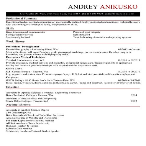 Resume 08-2014 | PDF