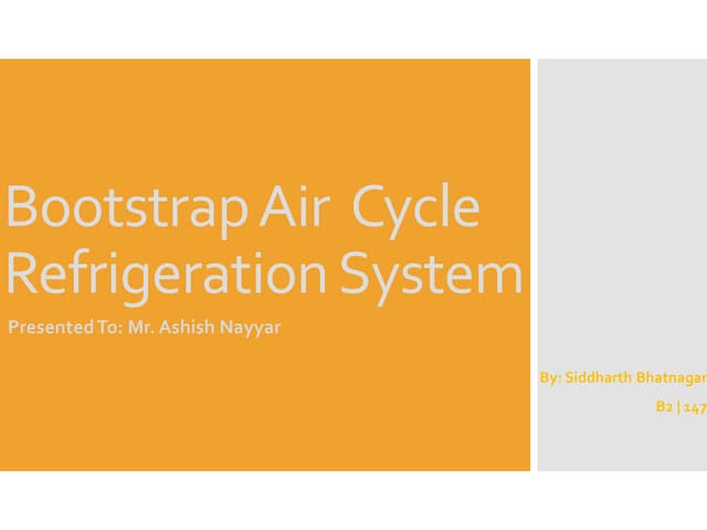 Aircraft refrigeration system | PDF