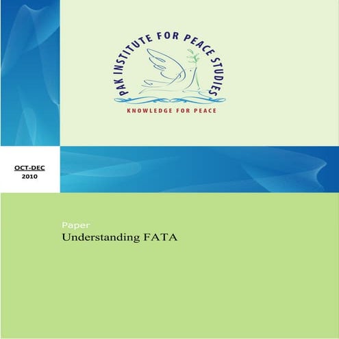 Understanding FATA (Pak institute of peace studies) | PDF