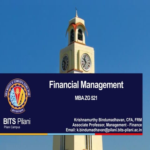 financial management (EVA Present value analysis) | PPTX