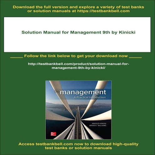 Solution Manual for Management 9th by Kinicki | PDF