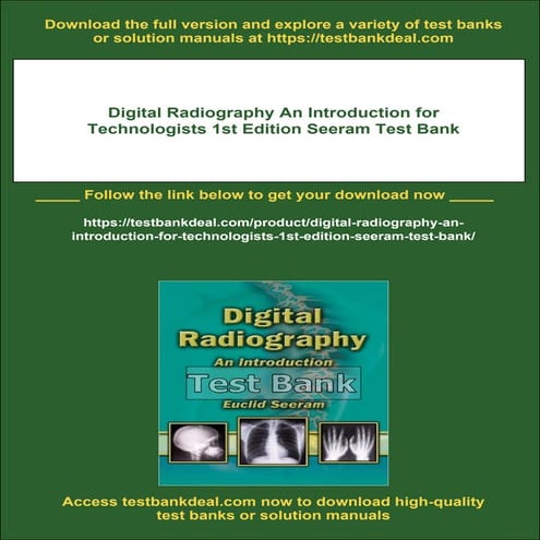 Digital Radiography An Introduction for Technologists 1st Edition ...