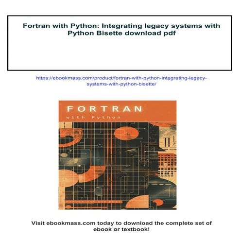 Fortran With Python Integrating Legacy Systems With Python Bisette Pdf