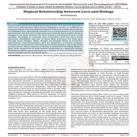 Researchpaper the chemistry-of-love | PDF