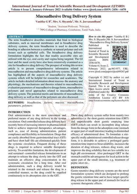 Floating Drug Delivery System Pptx Digestive Disorders Diseases And Conditions