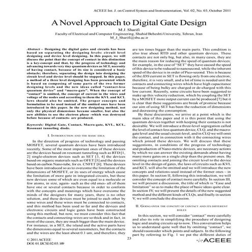 A Novel Approach to Digital Gate Design | PDF