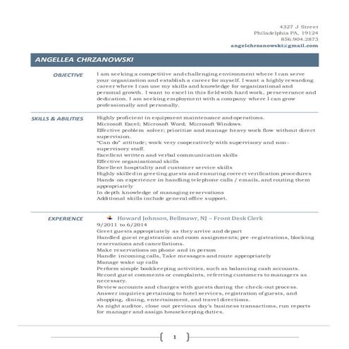 Angel Resume 2016 | DOCX