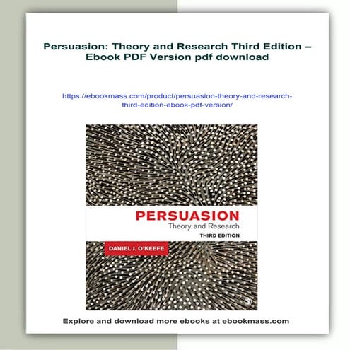 Persuasion: Theory and Research Third Edition – Ebook PDF Version | PDF