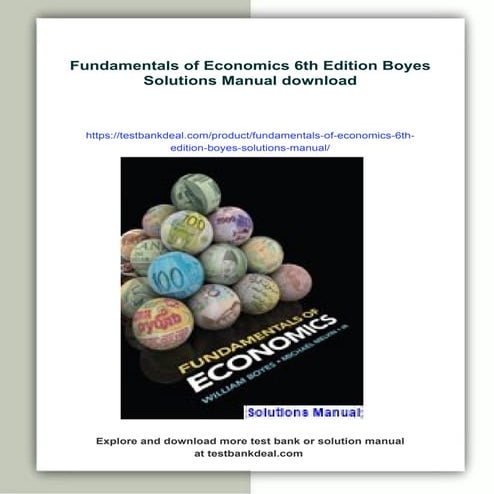 Fundamentals of Economics 6th Edition Boyes Solutions Manual | PDF