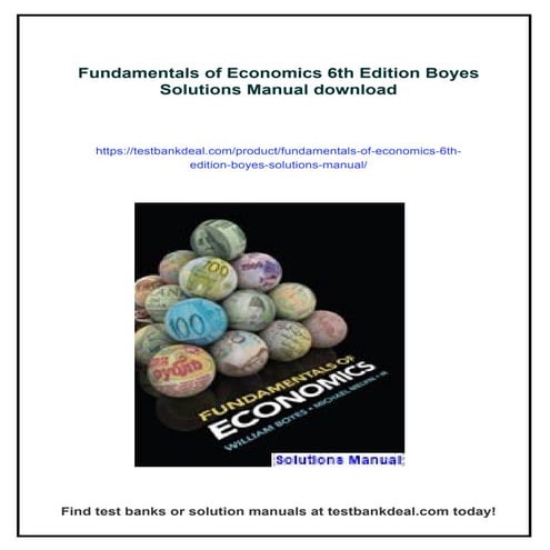 Fundamentals of Economics 6th Edition Boyes Solutions Manual | PDF