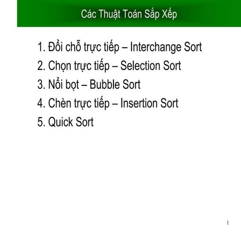 Giai Thuat Sắp Xep Trong Ctdland Gt Isbiq Ppt 