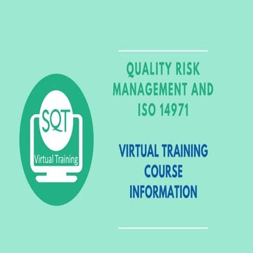 14971 risk management virtual training slide show (1) | PDF