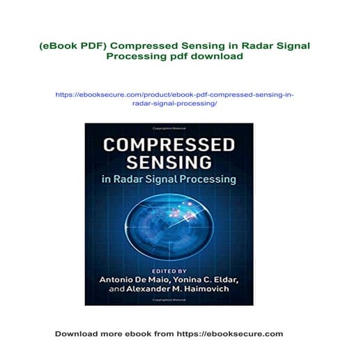 (eBook PDF) Compressed Sensing in Radar Signal Processing | PDF