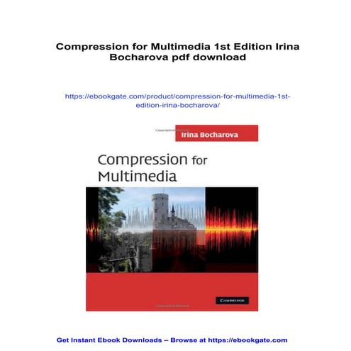 Compression for Multimedia 1st Edition Irina Bocharova | PDF