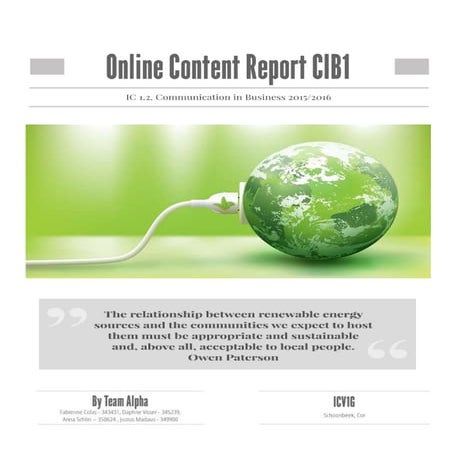 FINAL COMMUNICATION AND BUSINESS REPORT | PDF