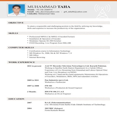Taha CV 2015 | PDF
