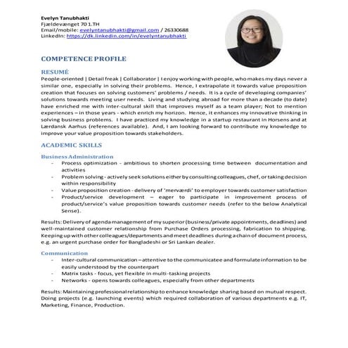 COMPETENCE PROFILE | DOCX